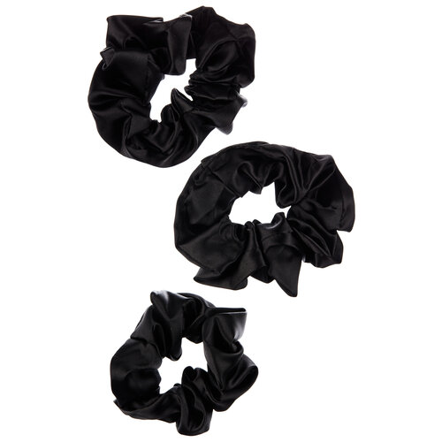 Набор шелковых резинок для волос Nata Kikot, 3 шт. (черный)