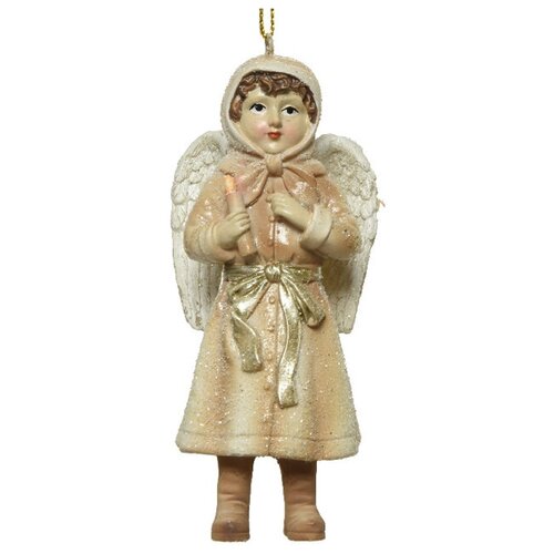 Kaemingk Елочная игрушка Ангел Агнис - Рождественская песнь 11 см, подвеска 520650