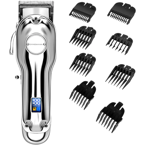 Машинка для стрижки волос и бороды Dykemann Friseur H44/Триммер мужской для барбера, для парикмахера/8000 об. мин/5 ч. от аккумулятора/ 8 насадок