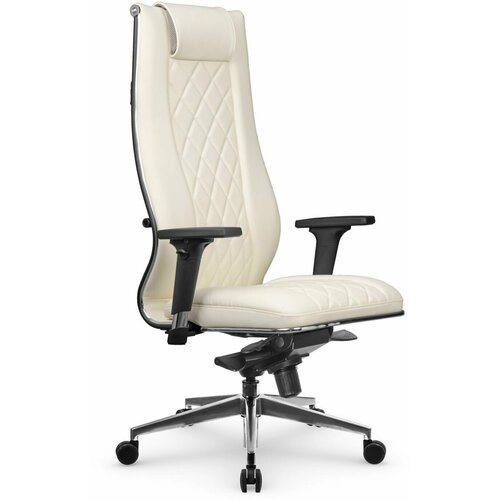 Компьютерное офисное кресло Metta L 1m 50М/2D MPES, Мультиблок со слайдером, осн. 17839, Молочное