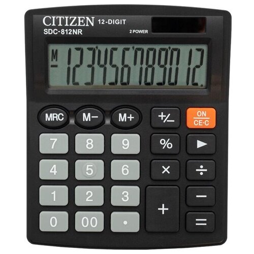Калькулятор настольный компактный CITIZEN бухг. SDC812(BN/ NR) 12 разряд DP