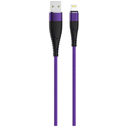 Кабель OLMIO USB 2.0 - lightning (SOLID), 1.2 м, индиго