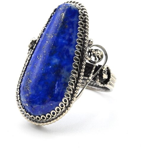 Кольцо, лазурит, размер 18, синий
