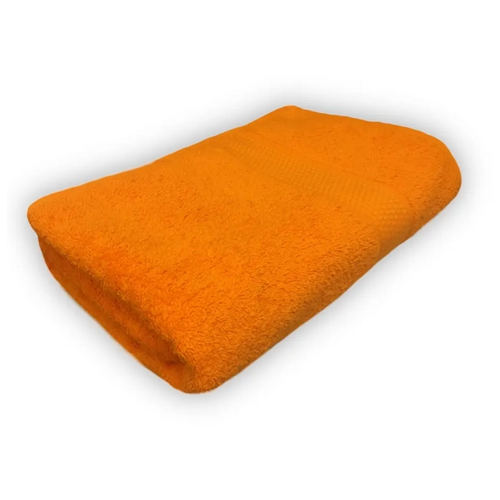 Полотенце махровое гладкокрашеное 70х140, апельсиновое 460 гр/м2
