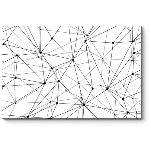 Модульная картина Точки и линии 80x53