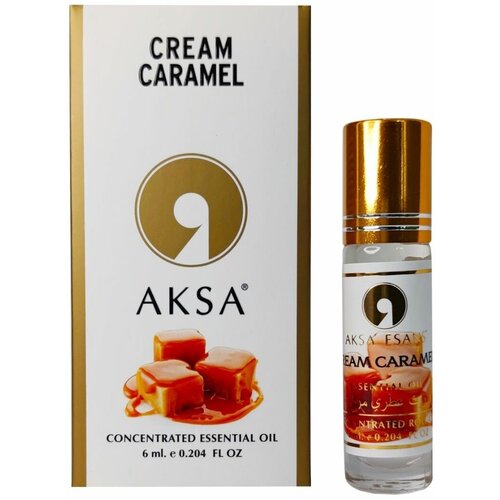 Масляные духи женские карамель Aksa Esans Cream Caramel, парфюм, восточные стойкие духи-масло, 6 мл