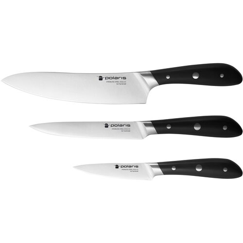 Набор ножей Шеф-нож Polaris Solid 11004875, лезвие: 12.7 см, черный