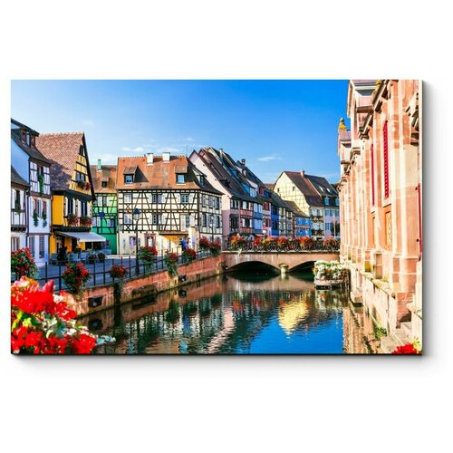 Модульная картина Красивый вид на город Кольмар, Франция30x20