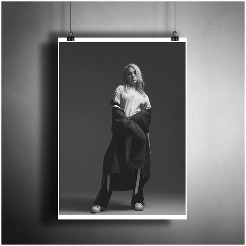Постер плакат для интерьера "Музыка: Американская певица Билли Айлиш. Billie Eilish"/ Декор дома, офиса, комнаты A3 (297 x 420 мм)
