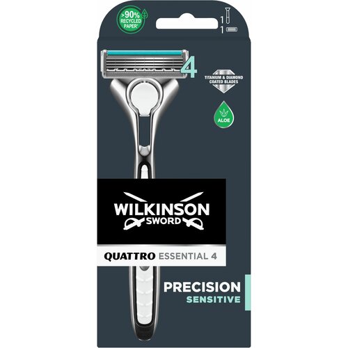 Бритвенный станок Wilkinson Sword Quattro Titanium Precision, сменные кассеты 1 шт.