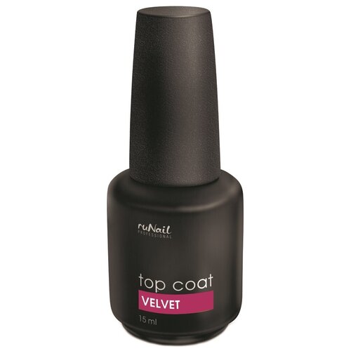 Runail Верхнее покрытие Top Coat Velvet, прозрачный, 15 мл, 30 г