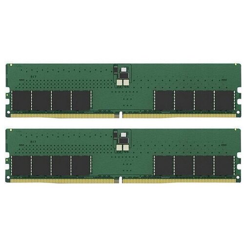 Модуль памяти 64GB Kingston DDR5 5200 DIMM KVR52U42BD8K2-64 Non-ECC , CL42, 1.1V, (Kit of 2) 2RX8 288-pin 16Gbit, RTL