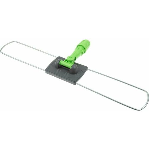 Держатель-рамка для плоских мопов с креплением карман зеленый, 40х10 см