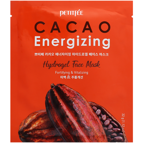 Petitfee Cacao Energizing Тонизирующая  гидрогелевая маска с какао, 32 мл