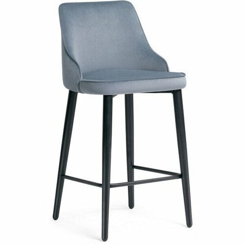 Полубарный стул Woodville Атани серо-синий / черный 528458