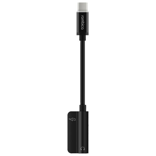 Rombica USB Type-C - USB Type-C/mini jack 3.5 (TC-00190), 0.1 м, 1 шт., черный