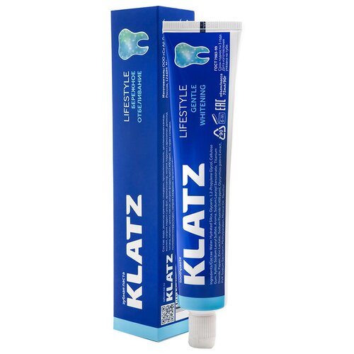 Зубная паста Klatz Lifestyle Бережное отбеливание, 75 мл