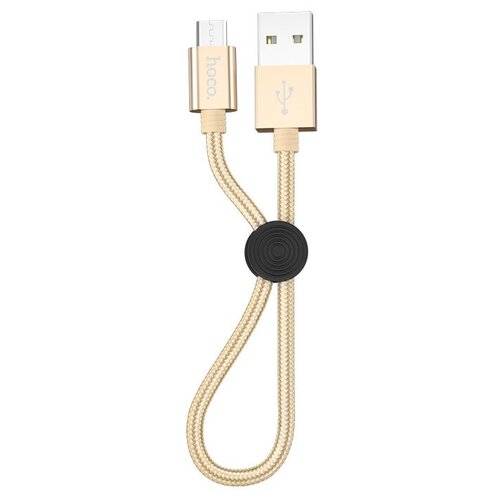 Кабель Hoco X35 Premium USB - microUSB, 0.25 м, золотой