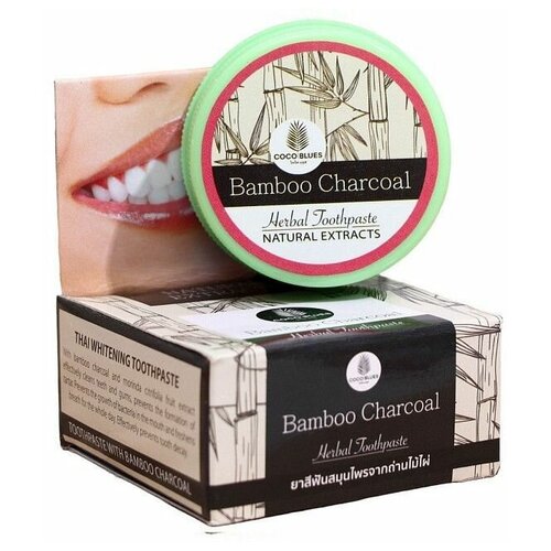 Coco Blues Травяная зубная паста с экстрактом бамбукового угля / Bamboo Charcoal Herbal Toothpaste, 30 грамм