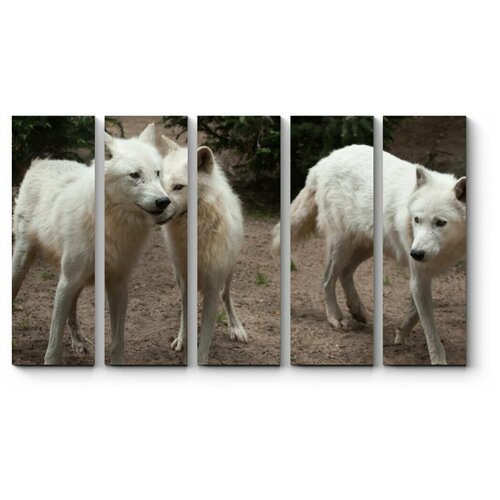 Модульная картина Величественные волки 150x90