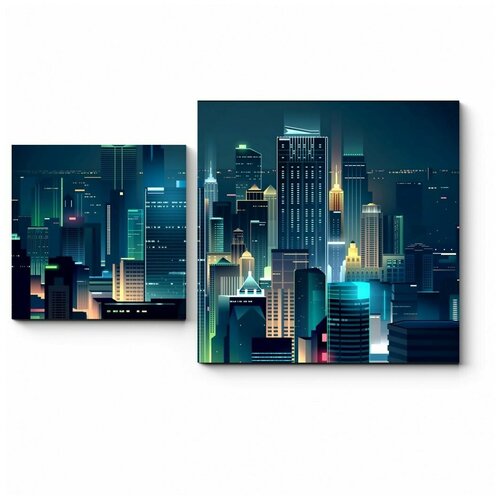 Модульная картина Ночной город50x30