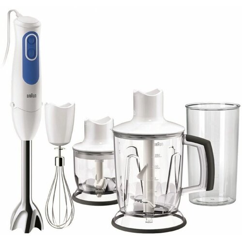 Блендер Braun MultiQuick 3 MQ3045WH Aperitive, погружной, белый/синий