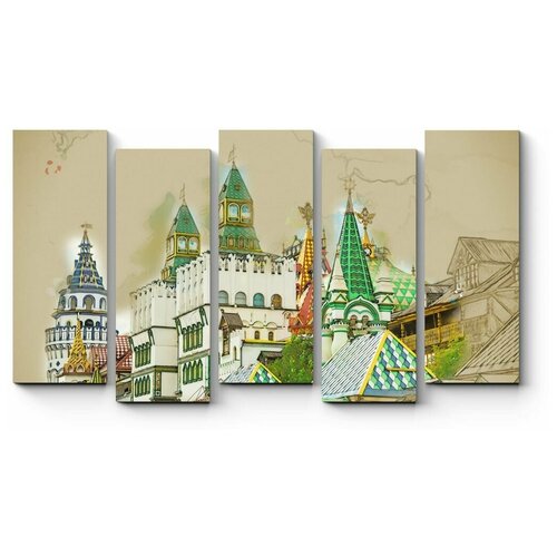 Модульная картина Измайловский Кремль , Москва 170x98