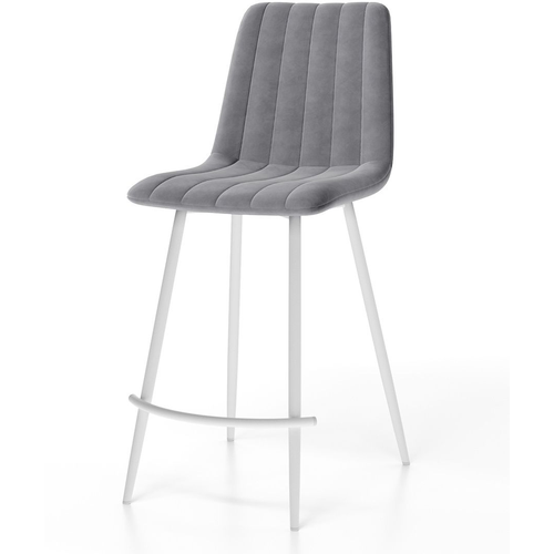 Полубарный стул для кухни, для барной стойки, 63 см, серый