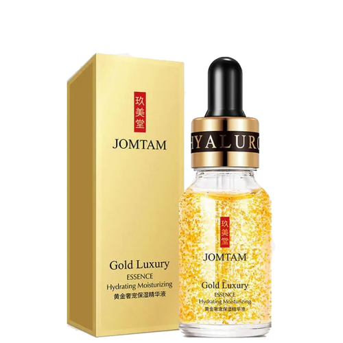 Премиум сыворотка уменьшающая поры с частичками золота JOMTAM Gold Luxury Essence, для всех типов кожи, 15мл