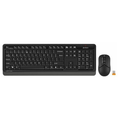 Клавиатура Wireless A4Tech FG1012 BLACK клав: черный/серый мышь: черный USB Multimedia 1599033