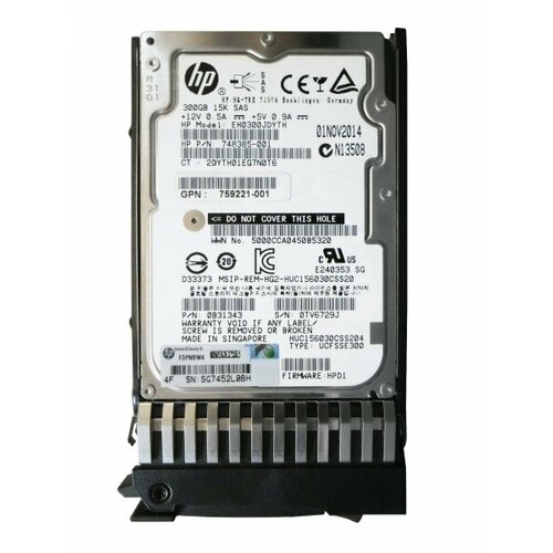 Жесткий диск HP 785407-001 300Gb SAS 2,5" HDD