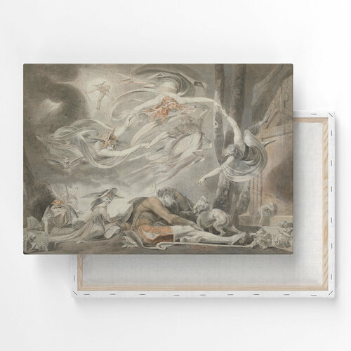 Картина на холсте, репродукция / Иоганн Генрих Фюсли - The Shepherds Dream, 1786 / Размер 60 x 80 см