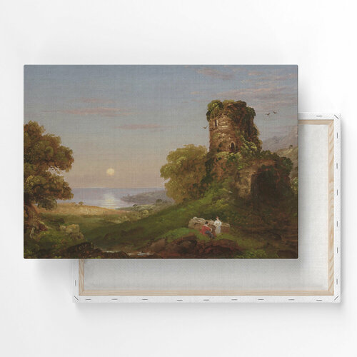 Картина на холсте, репродукция / Томас Коул - Tower by Moonlight / Размер 60 x 80 см
