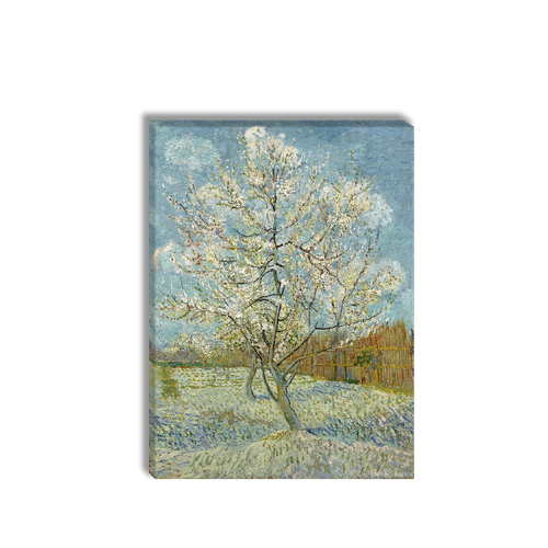 Картина для интерьера "Персиковые деревья в цвету", Ван Гог, печать на холсте (50х68 см / на подрамнике)