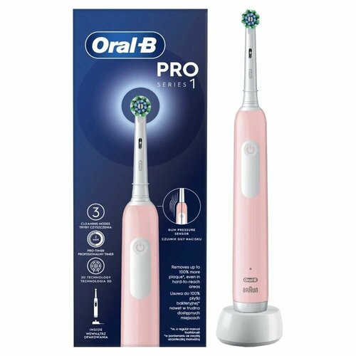 Электрическая зубная щётка Braun Oral-B Pro Series 1 (розовая)