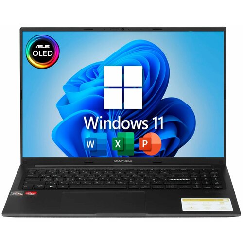 15.6" Ноутбук ASUS VivoBook 15X OLED, AMD Ryzen 5 7530U (6 ядер), RAM 24 ГБ SSD 512 ГБ, AMD RX Vega 7, Windows 11 Pro + Office 2021, Русская раскладка