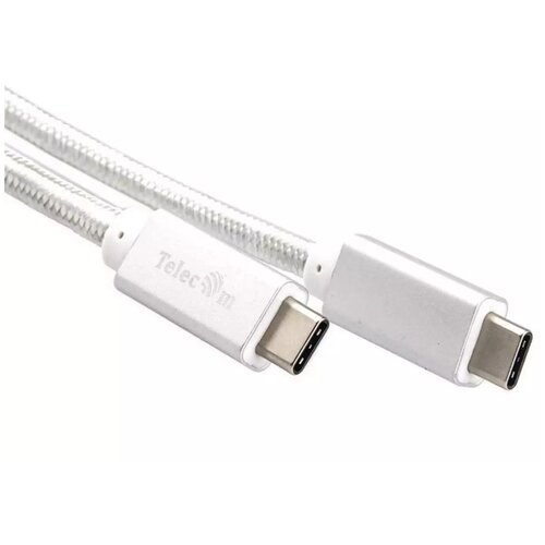 Кабель Telecom USB 3.1 Type-C - USB 3.1 Type-C (TC420S), 1 м, серебристый