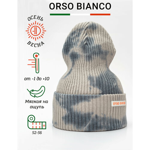 Шапка бини Orso Bianco Cool, размер 54, серый