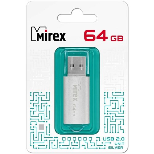 Флешка USB Flash Drive MIREX UNIT SILVER 64GB