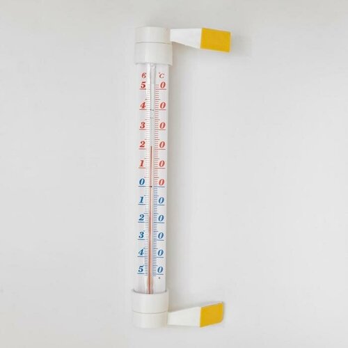 Термометр, градусник уличный, на окно, "Престиж", на липучке, от -50°С до +50°С, 28 х 6.5 см