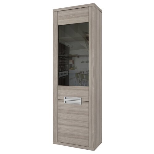 Шкаф-витрина для спальни Stolline Честерфилд СТЛ.365.02, (ШхГхВ): 68х40х211.5 см, серый Шорвуд