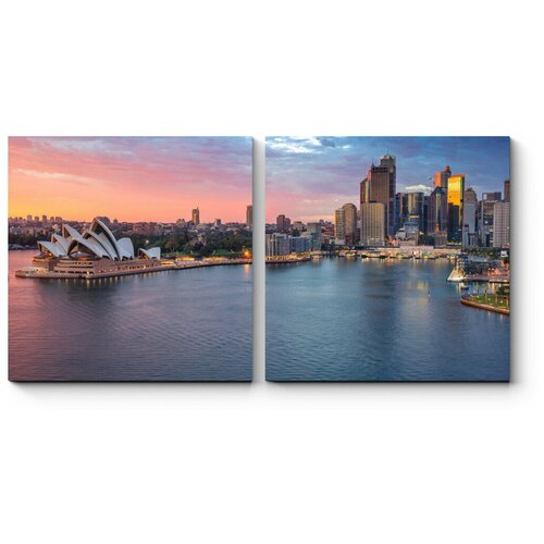 Модульная картина Прекрасный Сидней на закате 100x50