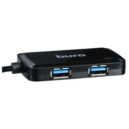 USB-концентратор  Buro BU-HUB4-U3.0-S, разъемов: 4, черный