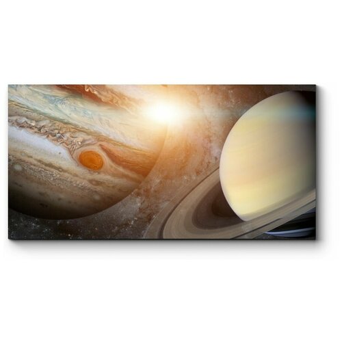 Модульная картина Кольца Сатурна 150x75