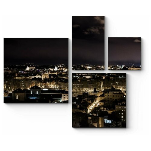 Модульная картина Ночная панорама Рима 172x143