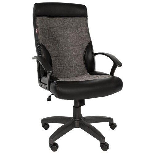 Компьютерное кресло EasyChair 639 TPU офисное, обивка: искусственная кожа/текстиль, цвет: черный/серый