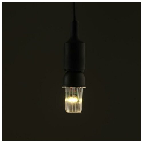 Лампа светодиодная Строб, прозрачная, Е27, 4LED, 3 Вт, 220 В, 3000К, т-белое свечение