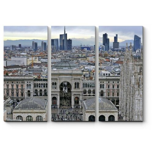 Модульная картина Панорама потрясающего Милана 170x122