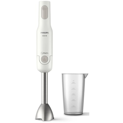 Блендер Philips HR2534/00, погружной, 650 Вт, 1 скорость, +стакан, белый