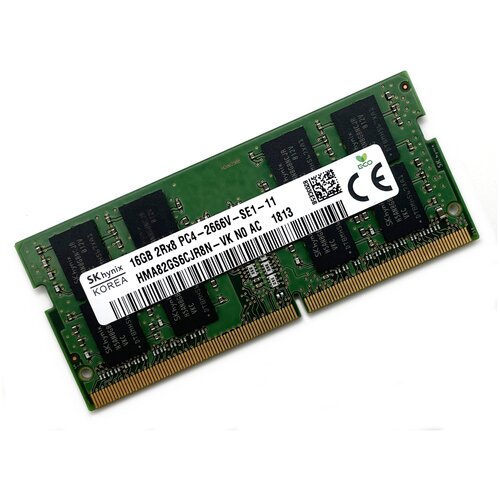 Оперативная память DDR4 16Gb 2666 Mhz SK Hynix HMA82GS6CJR8N-VK PC4-2666V So-Dimm